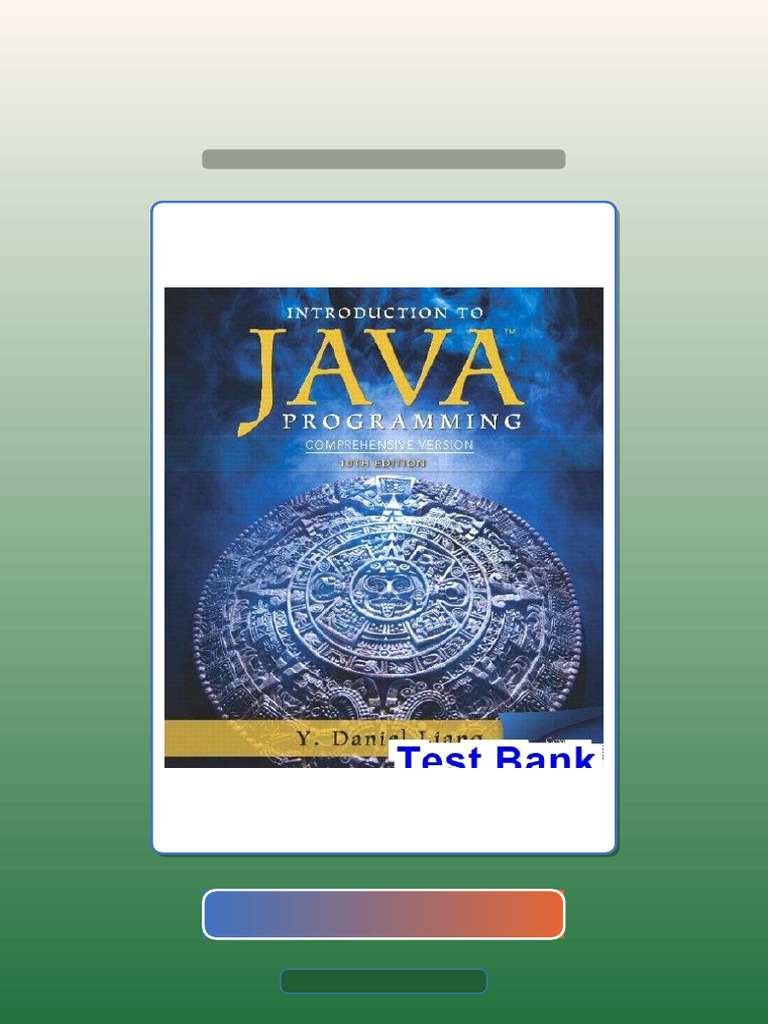 Introduction To Java Programming Comprehensive Version 10th Edition ...