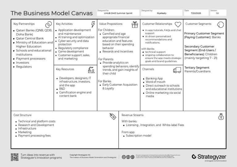 Business Model Canvas - Strategyzer PDF | PDF | Banks | Business Model