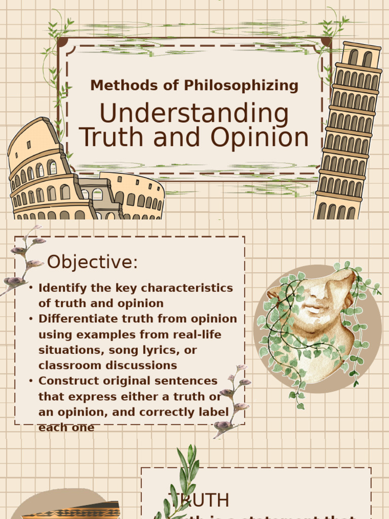 Truth vs. Opinion: Key Differences Explained | PDF