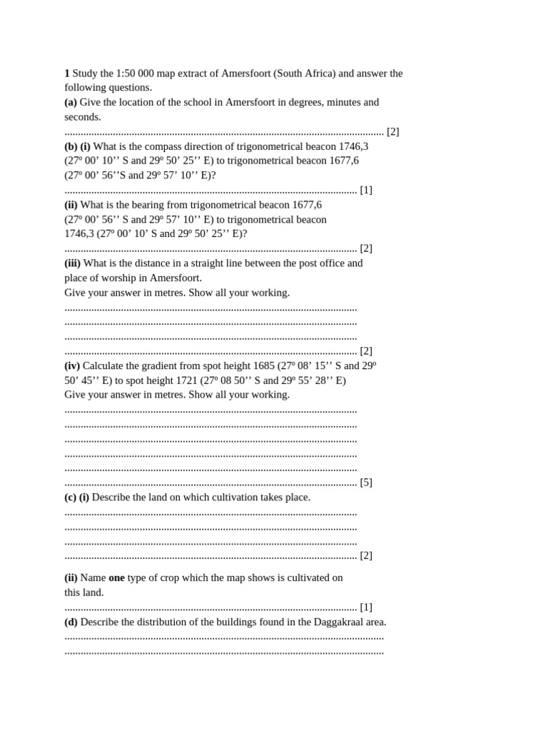 Map Work Practicals 2024 | PDF | Earth Sciences