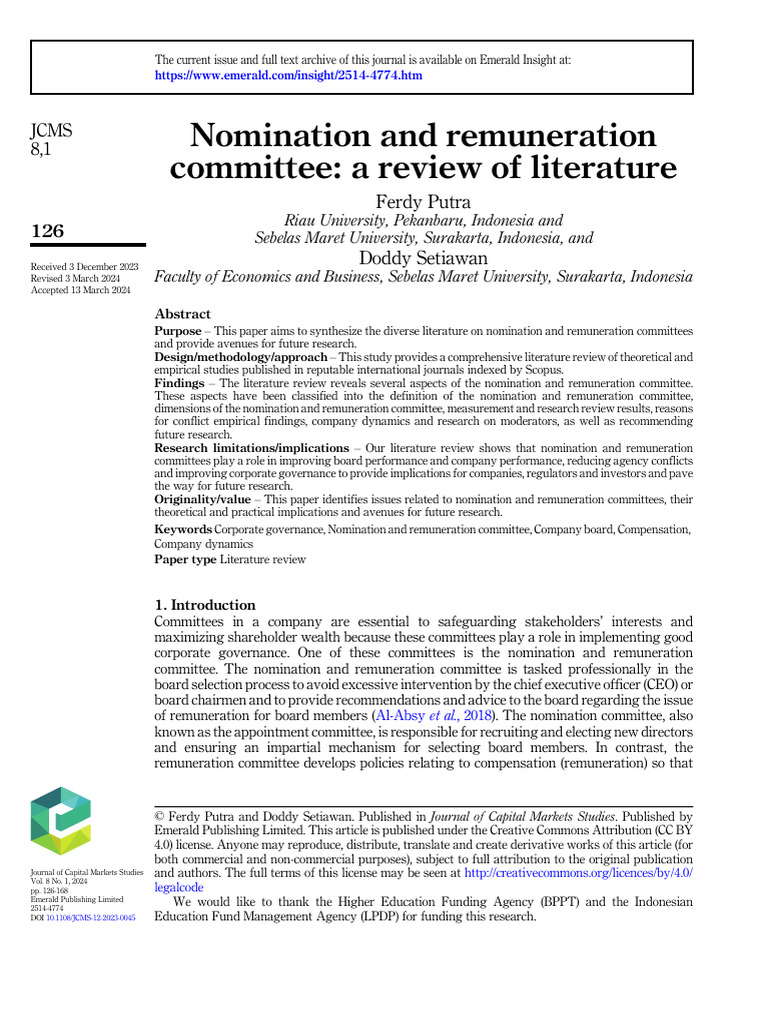 10 1108 - JCMS 12 2023 0045 | PDF | Corporate Governance | Executive ...