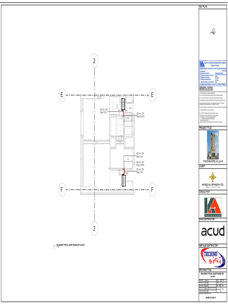 Enlarged Typical Guest Room CDP Layout | PDF | Duct (Flow)
