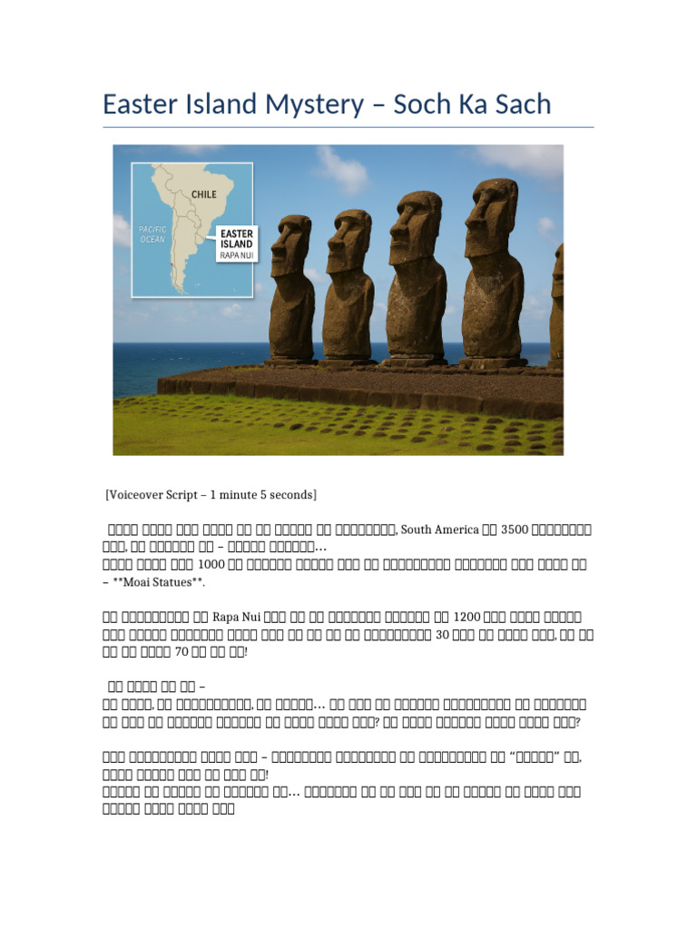 Easter Island Mystery Script | PDF