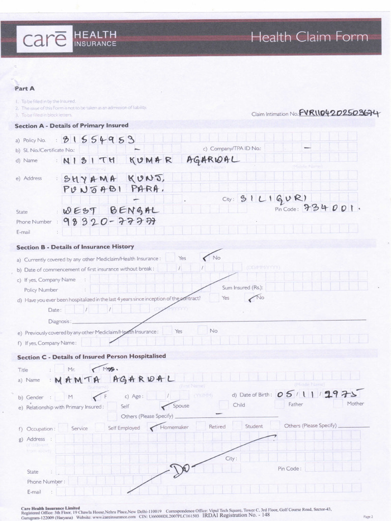 Claim Form | PDF