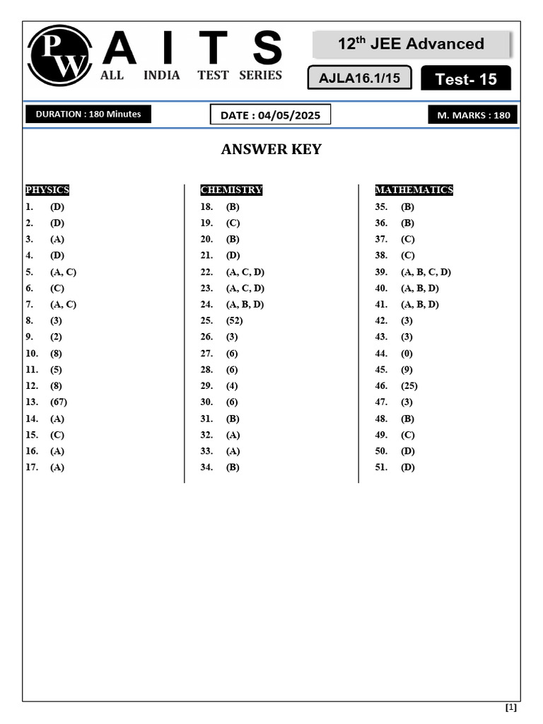 68184c4eb02c605f6d98adea - ## - AITS 15 (Advanced) Paper 01 Hints ...