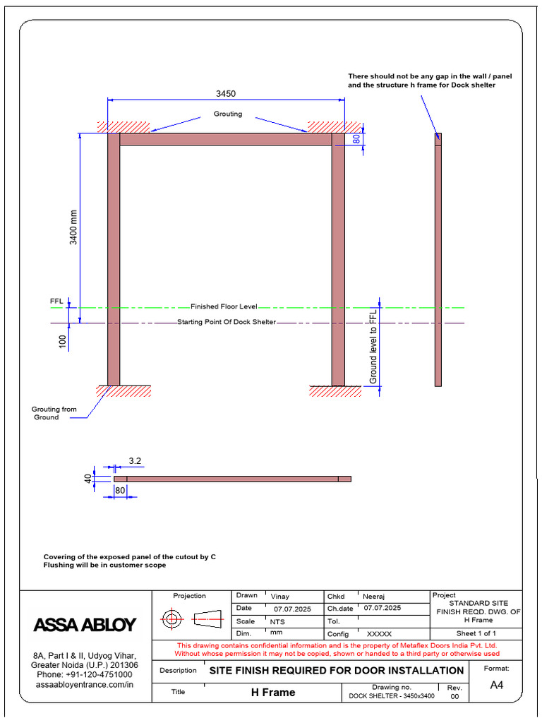 Dock Shelter Installation Drawing Guide | PDF | Buildings And ...