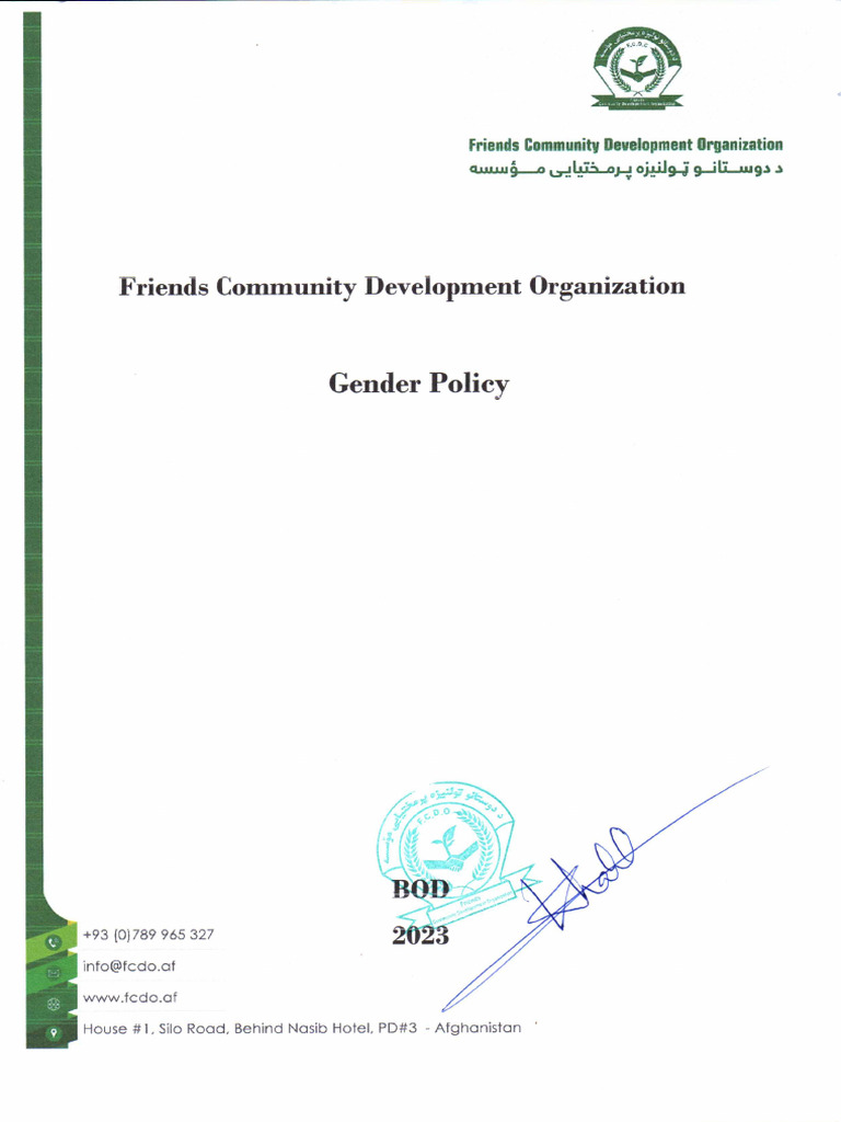 Gender Policy | PDF