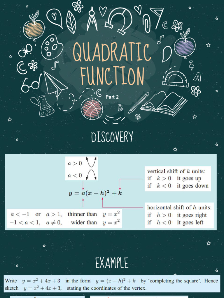 4 Quadratic Function - Different Forms SZX | PDF