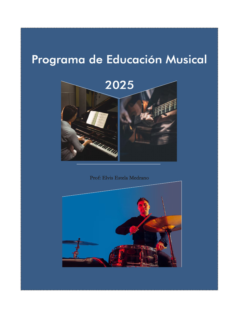 Programa de Eduación Musical - Prof Elvis Estela Medrano | PDF | Canto ...