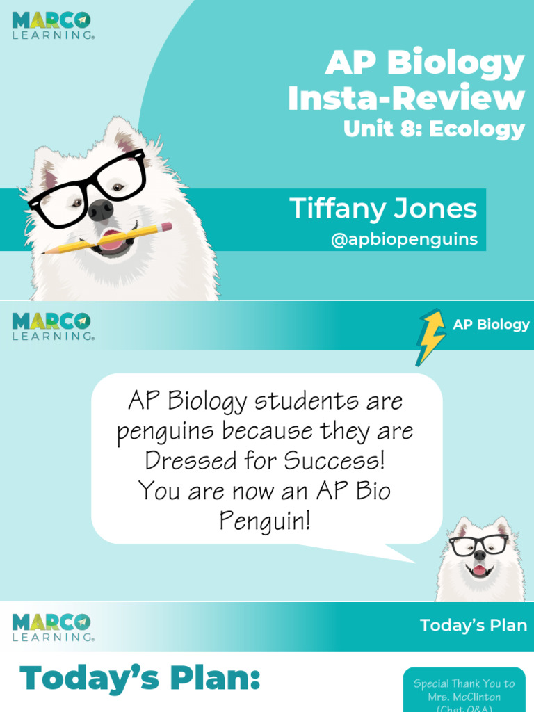 AP Biology Insta-review With Marcolearning - Unit 8-2 | PDF