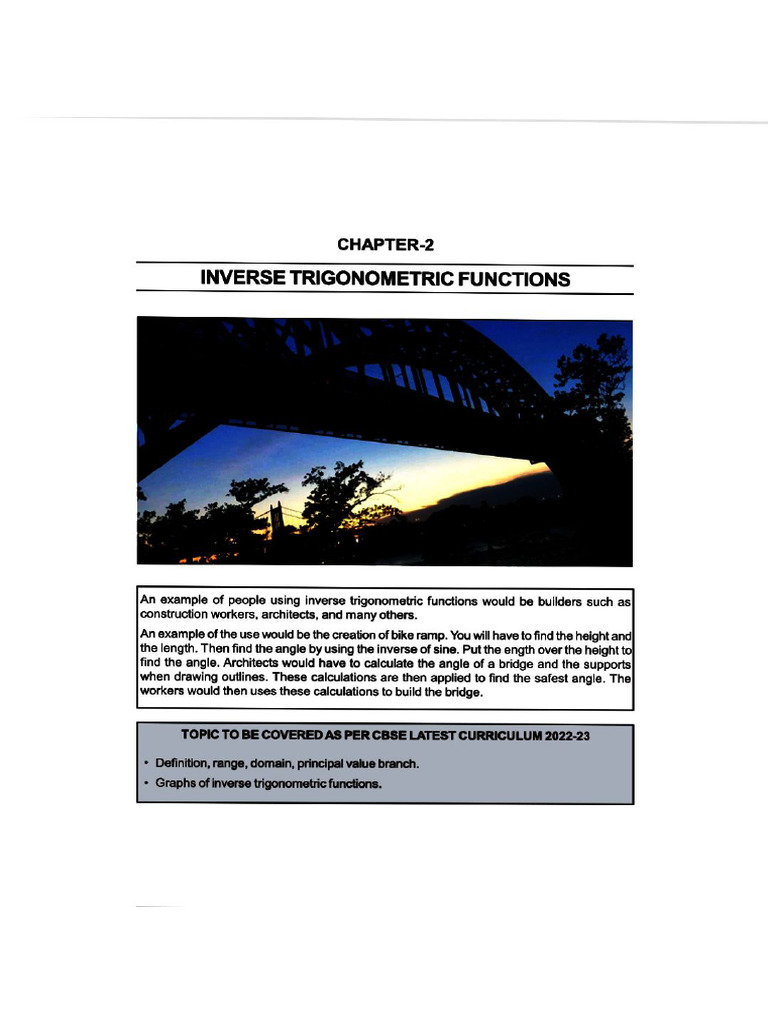 Assignment - Inverse Trigonometric Functions | PDF