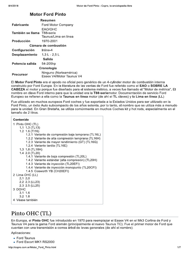 Motor Pinto Completo | PDF