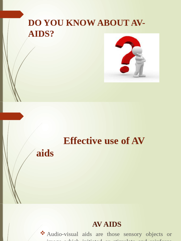 Effective Use of AV Aids in Education | PDF