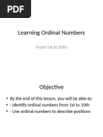 Ordinal Numbers 1-10 | PDF