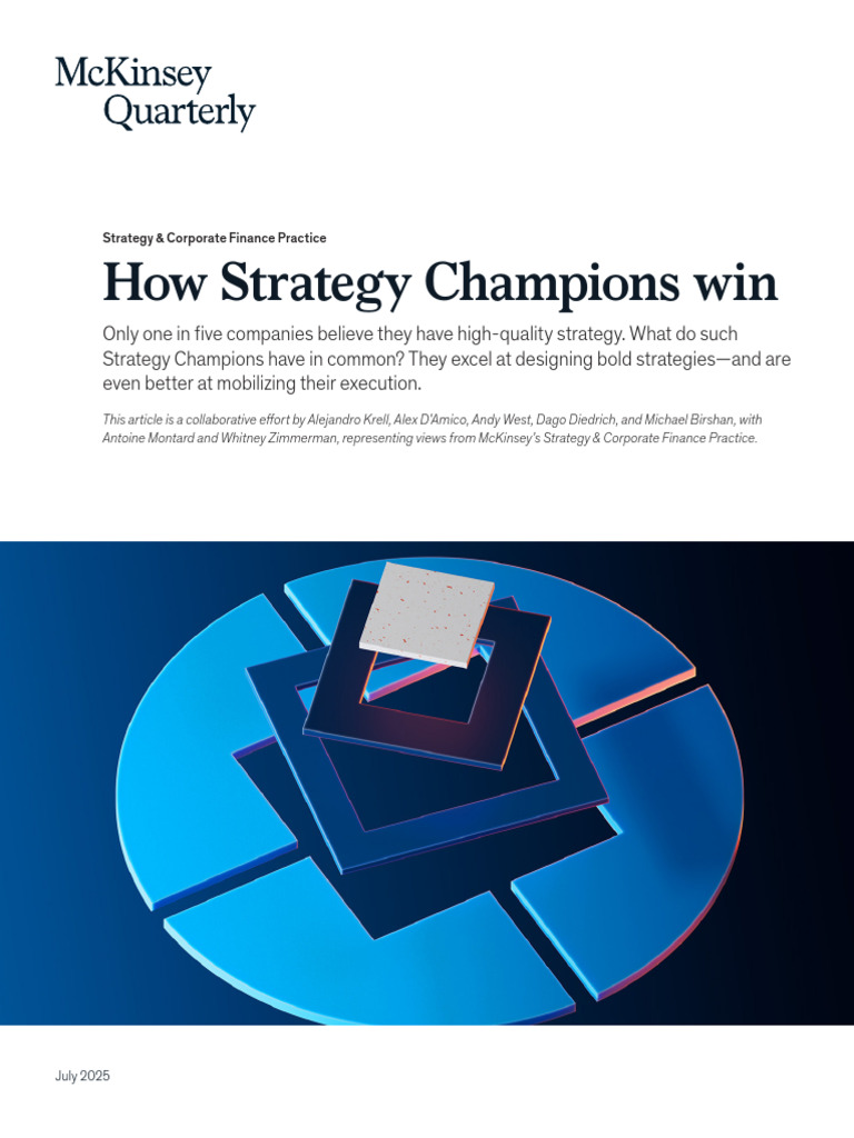 How Strategy Champions Win v2 | PDF | Uncertainty | Profit (Economics)