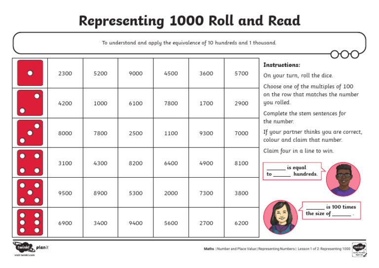 Representing 1000 Roll and Read Game | PDF