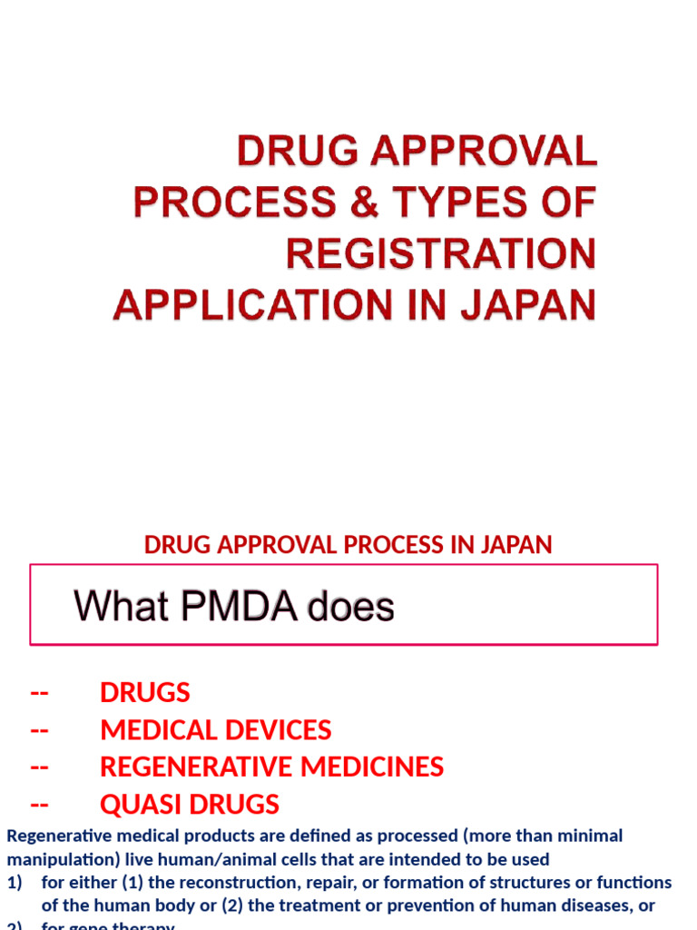 Drug Approval Process in Japan | PDF | Clinical Trial | Medical Device