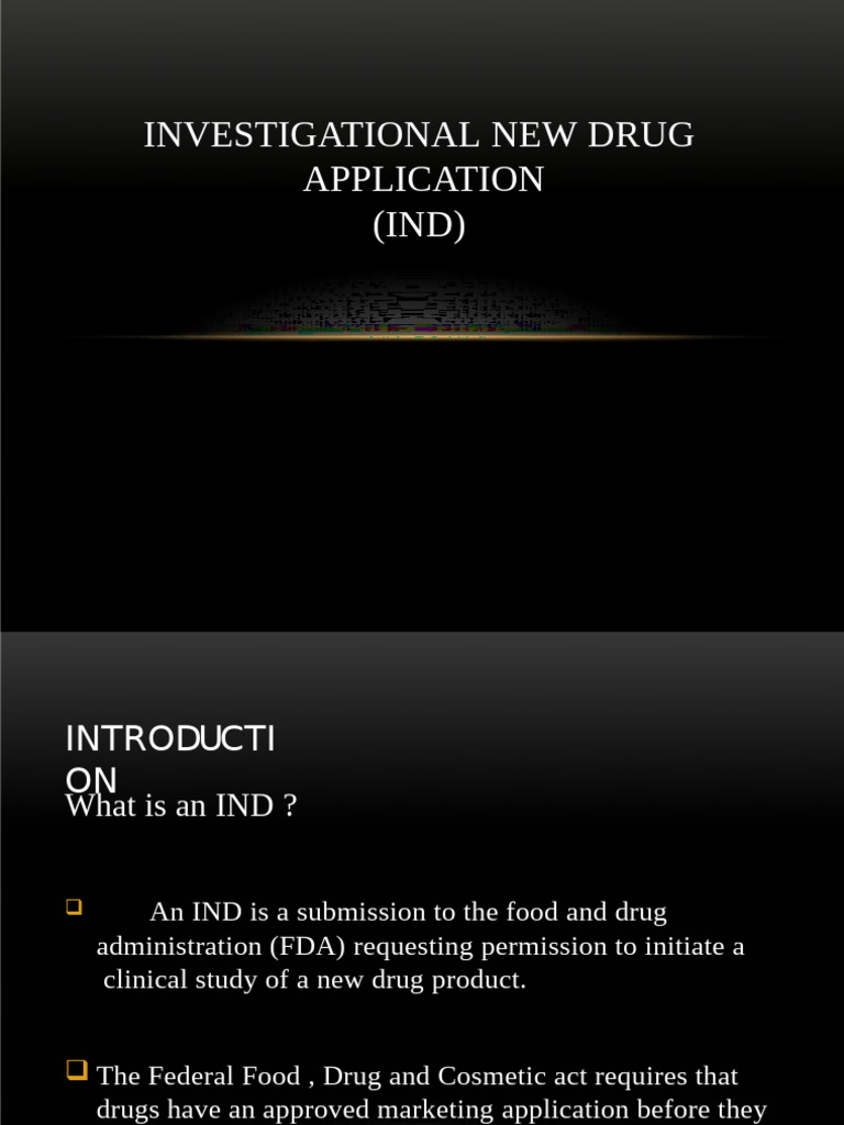 Overview of Investigational New Drug Application | PDF | Clinical Trial ...