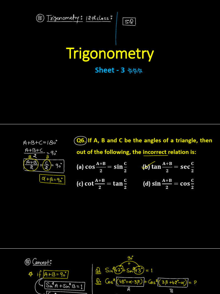 Trigonometry Problem Solutions | PDF | Elementary Mathematics ...