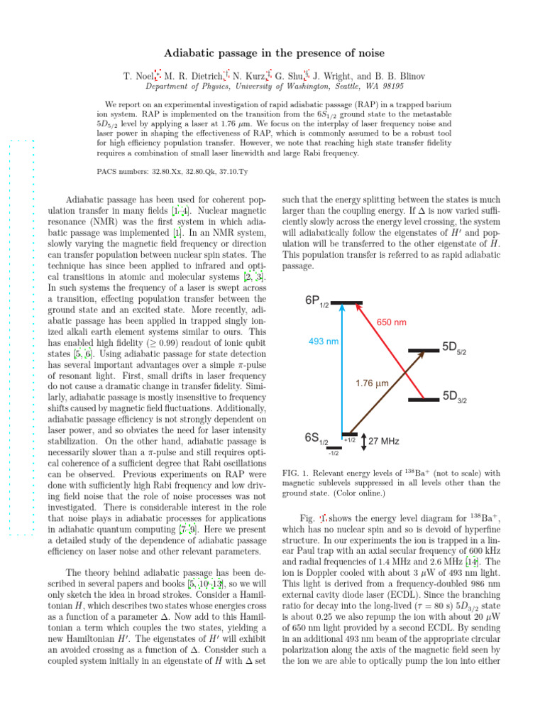 RPA Blinov | PDF | Laser | Resonance