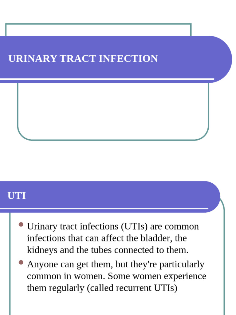 UTI Symptoms and Management Guide | PDF