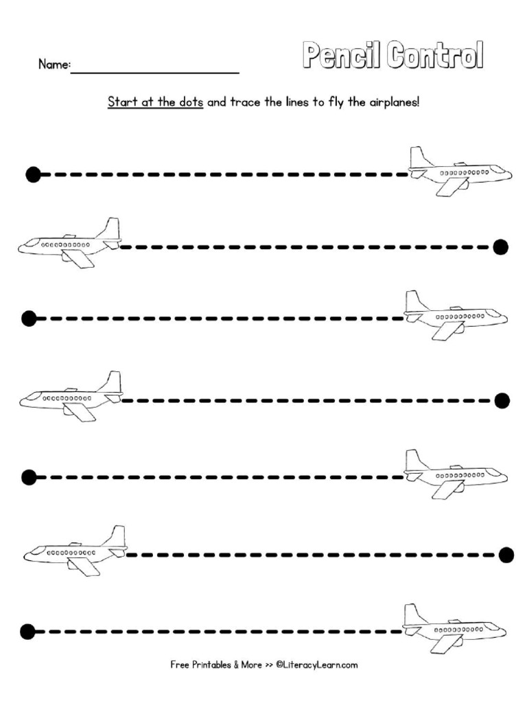 Pencil Control Worksheets LiteracyLearn | PDF