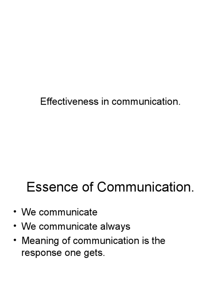 Effective Communication | PDF | Attitude (Psychology) | Communication