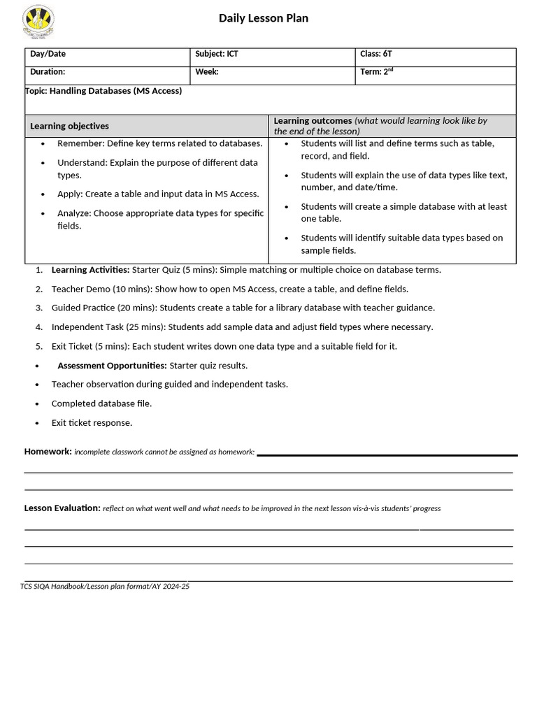 Daily Lesson Plan 2023-MS Word | PDF | Lesson Plan | Educational Technology