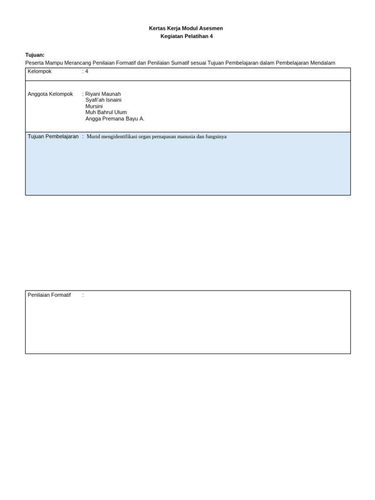 LK Modul 4 Kp4 Asesmen PM Kelompok 4 | PDF