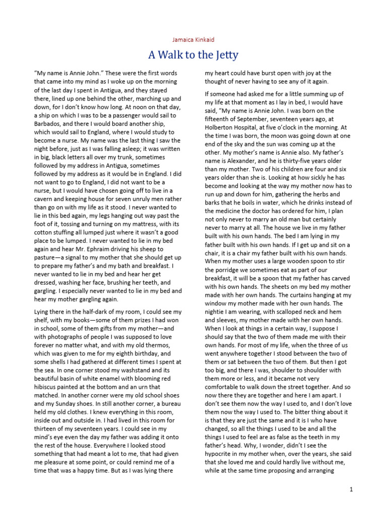 Kinkaid A Walk To The Jetty | PDF | Bed