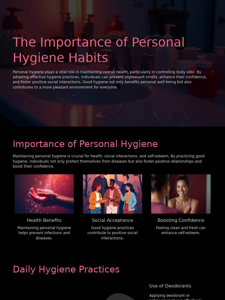 Essential Personal Hygiene Tips | PDF | Hygiene | Odor