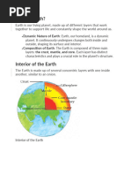 Structure of the Earth for Grade 7 | PDF | Rock (Geology) | Igneous Rock