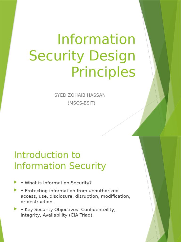 Security Design Principles | PDF | Information Security | Security Engineering