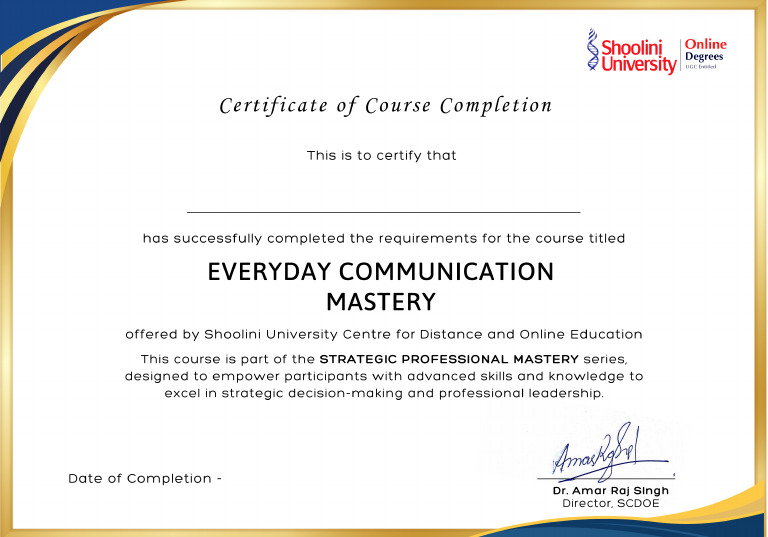 Certificate - of - Completion Everyday Communication Mastery | PDF