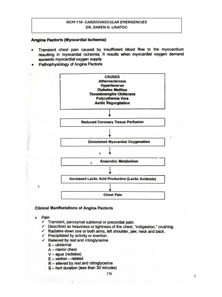 NCM 118 Cardiac Emergencies 1 | PDF