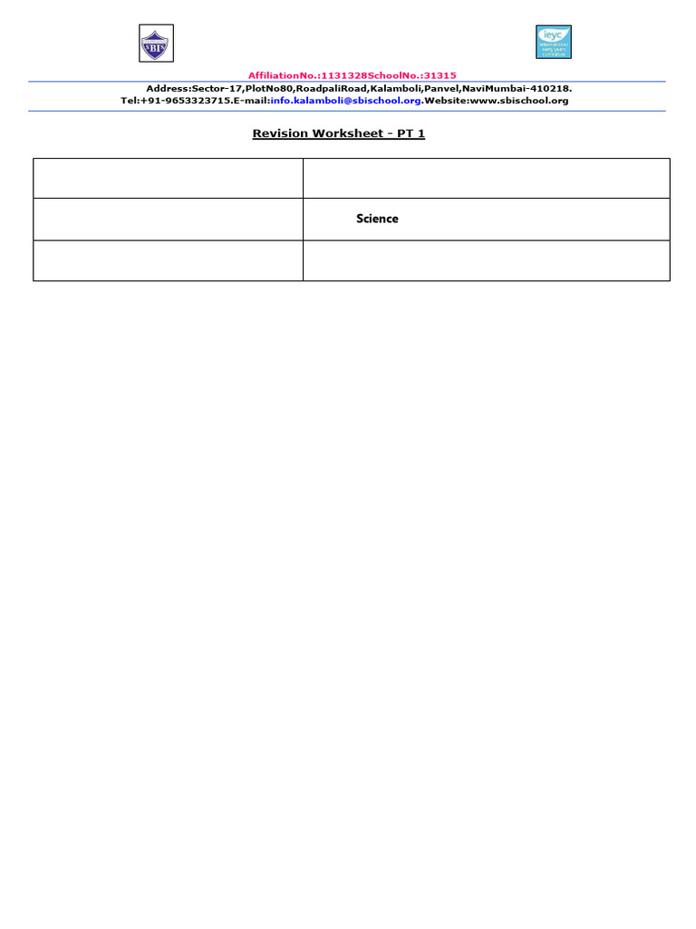 Grade 3 Science Revision Worksheet | PDF | Plants | Leaf
