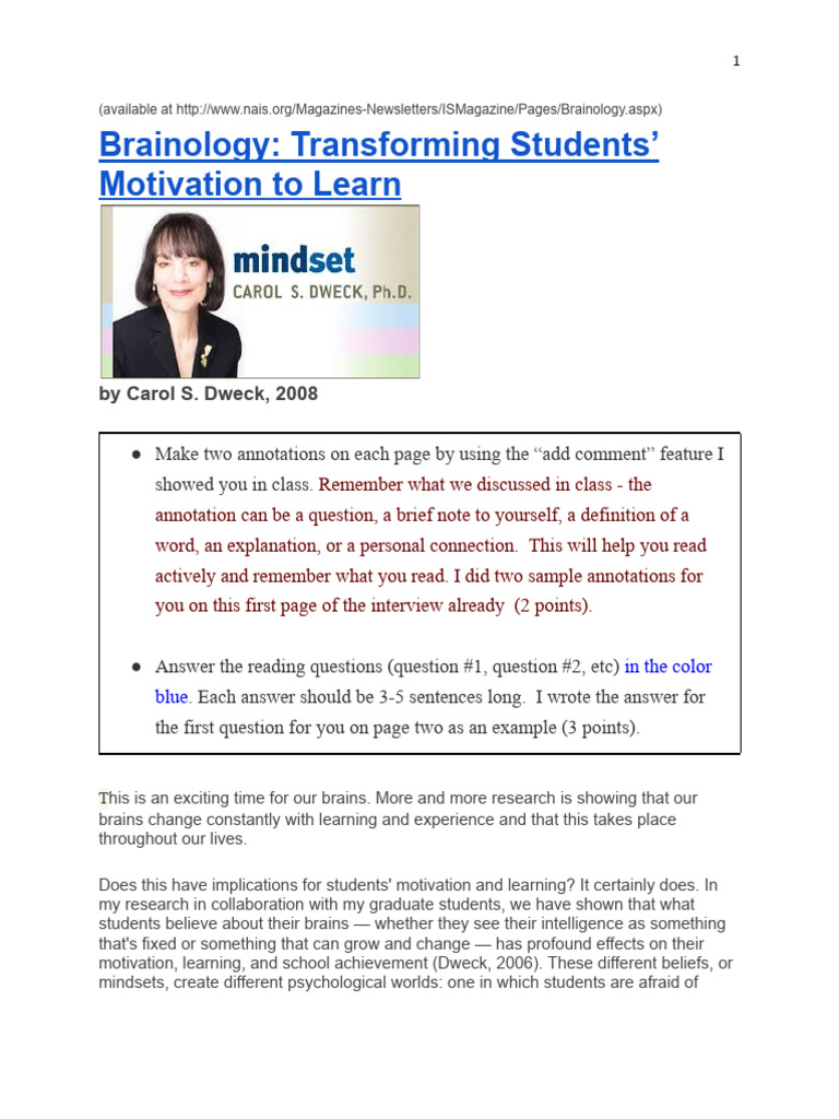 Understanding Brainology and Mindsets | PDF | Mindset | Psychology