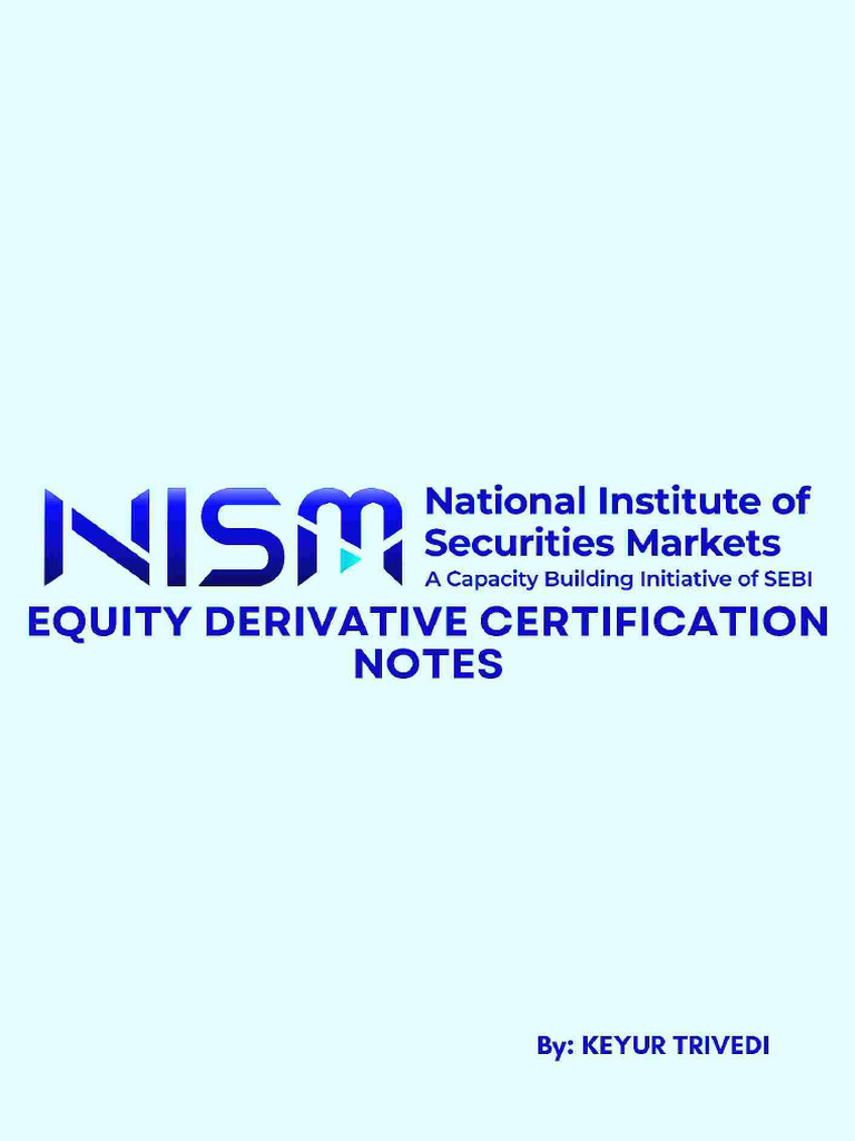NISM Equity Derivatives Notes | PDF