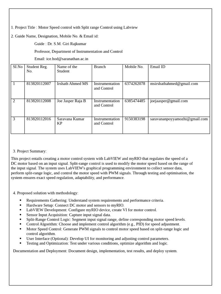 LabVIEW Motor Speed Control Project | PDF | Instrumentation | User ...