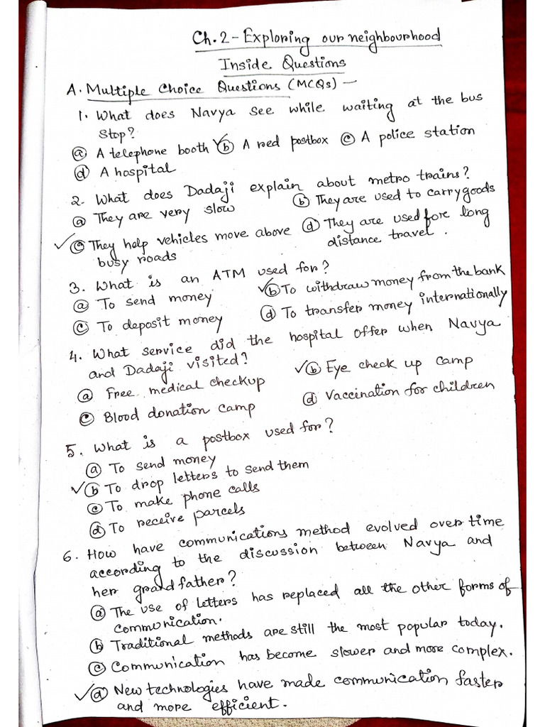 Evs CH 2 - Inside Questions | PDF