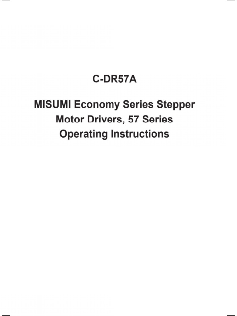 Open Loop Stepper Motors DR57A Manual en | PDF