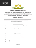 MATH2019 UNSW Test 1 Sample 1 | PDF | Acceleration | Mathematical Analysis