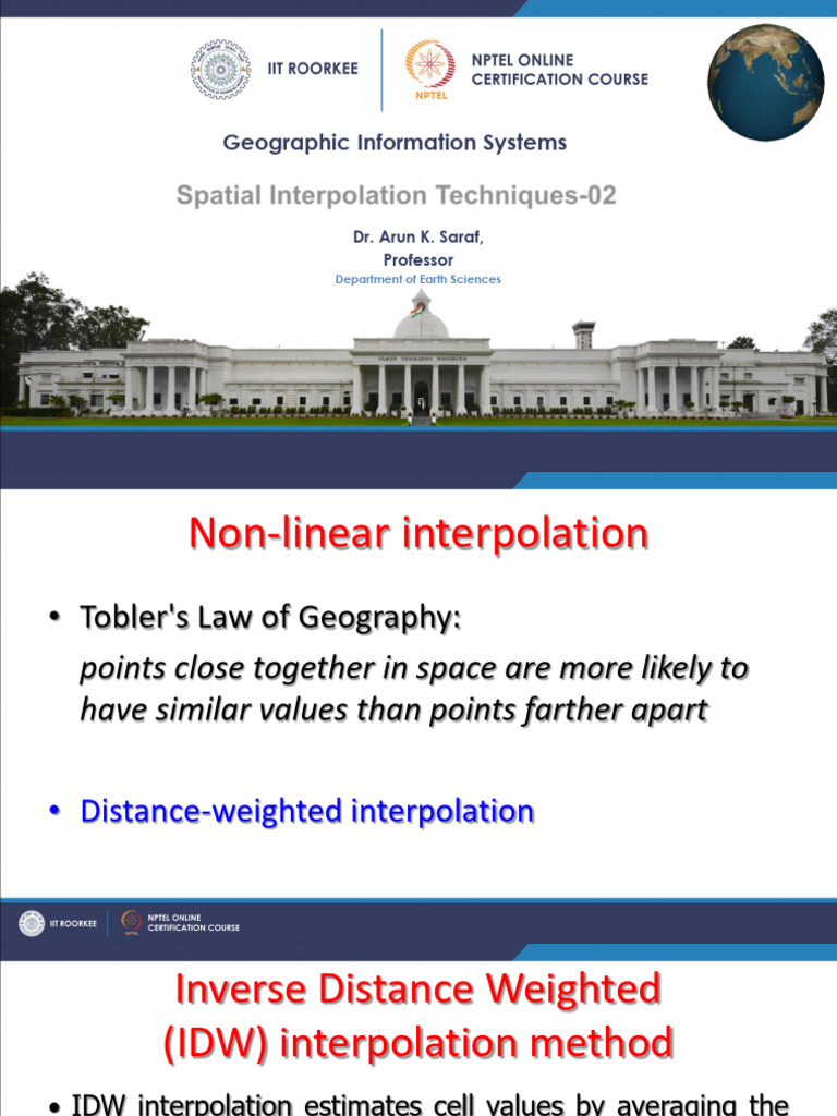Week-4 Module-4 Spatial Interpolation Technqiues-02 | PDF ...