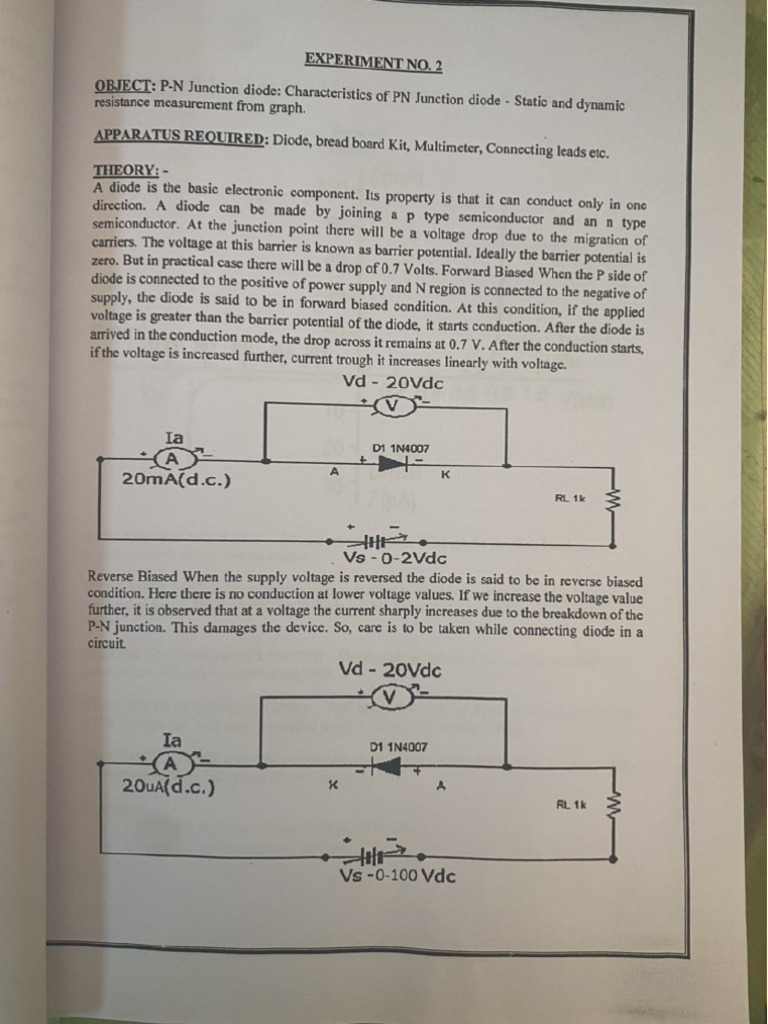 Experiment 3 (Electronics) | PDF