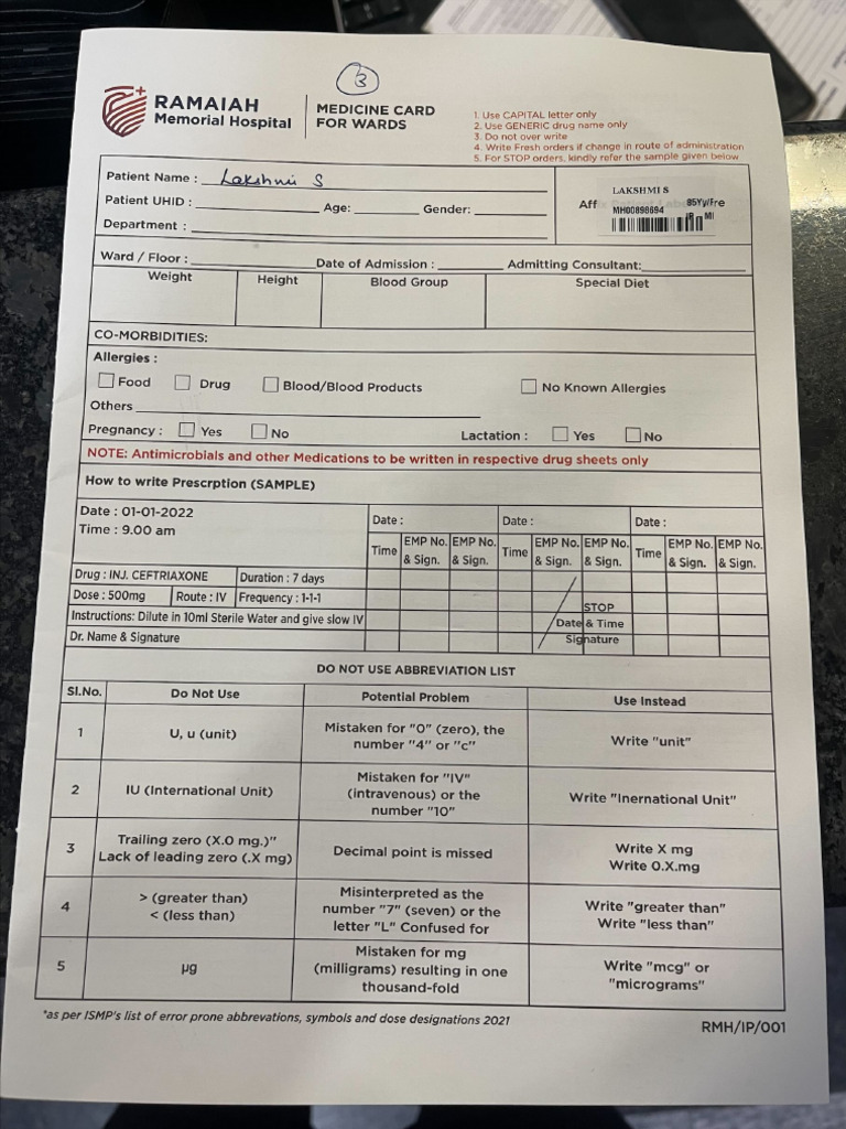 Medication Card Memorial | PDF