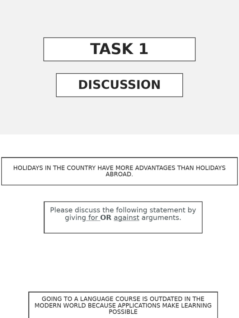 Speaking Task 1 | PDF