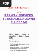 Railway Leave Rules Overview | PDF | Parental Leave | Pension