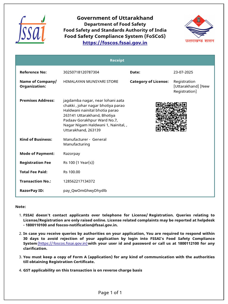 Virendra Singh Fssai | PDF