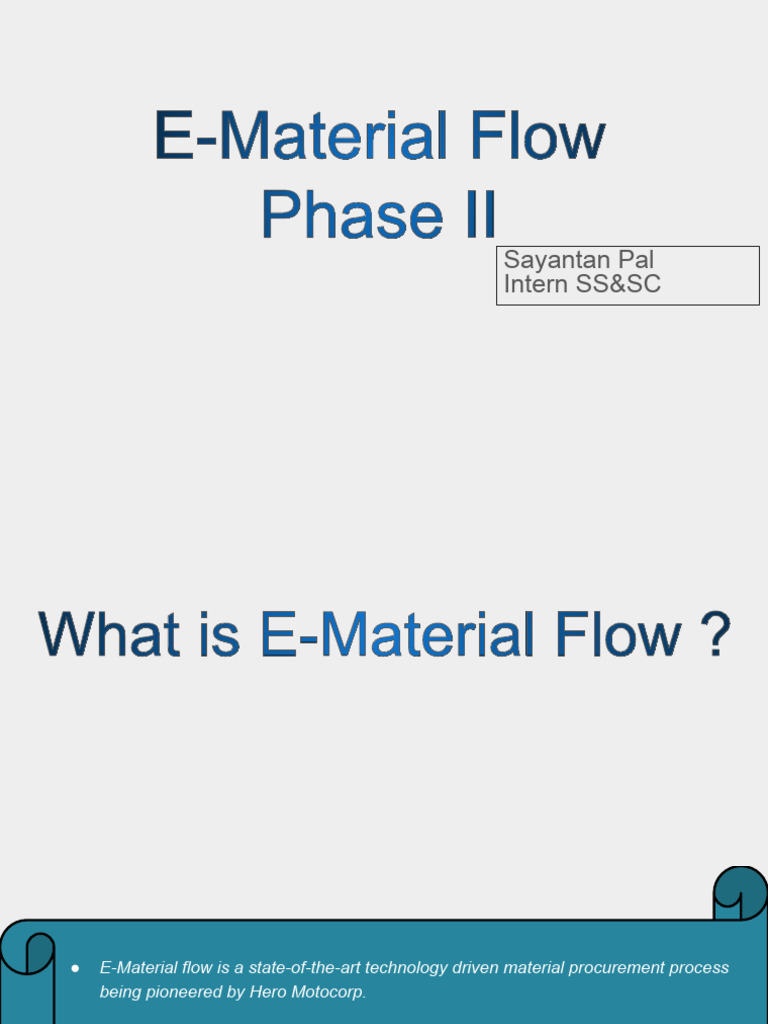 E-Material Flow System - Finalsub | PDF | Inventory | Standard Deviation