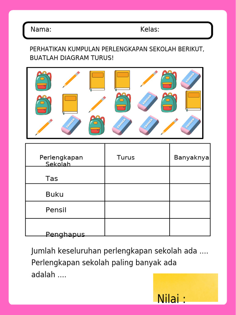 Tambahan LKPD 1 Diagram Turus | PDF